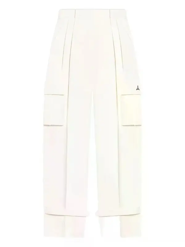 Manière De Voir Pleated Cargo Trousers - White
