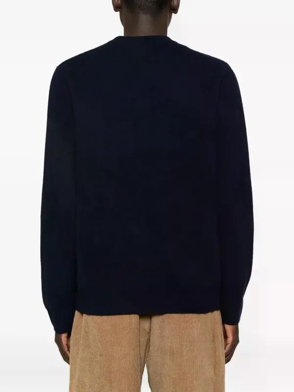 A.p.c. Logo-detail Crew-neck Sweater - Blue