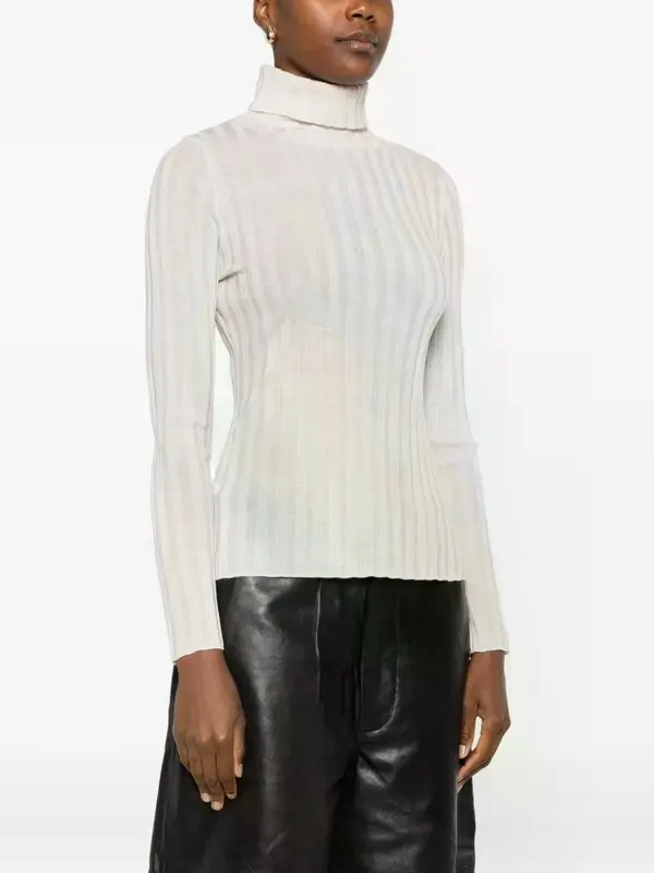 HUGENBERG Ribbed Turtleneck Top