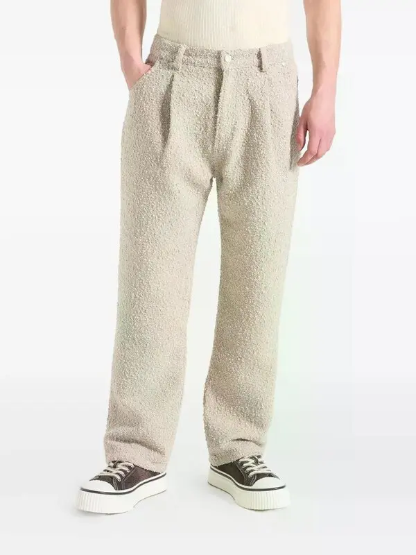 Manière De Voir Arnault Pleated Tapered Leg Jeans - Neutrals