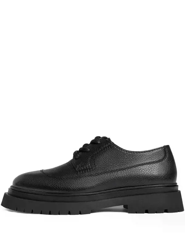 Manière De Voir Rennes Pebbled-leather Derby Shoes
