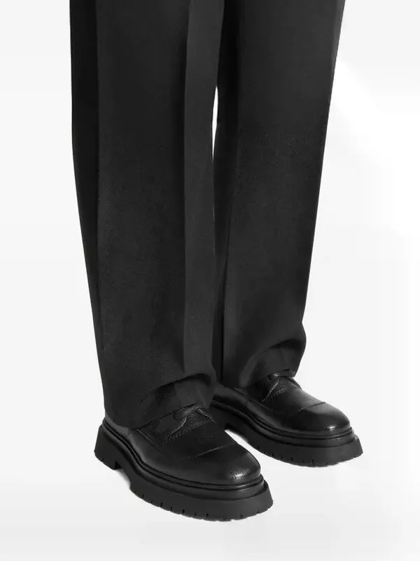Manière De Voir Rennes Pebbled-leather Derby Shoes