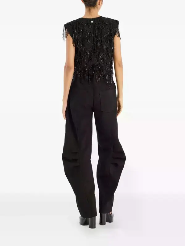ROTATE BY BIRGER CHRISTENSEN Sequin Fringe Top