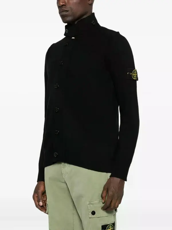 Stone Island High-neck Buttoned Cardigan