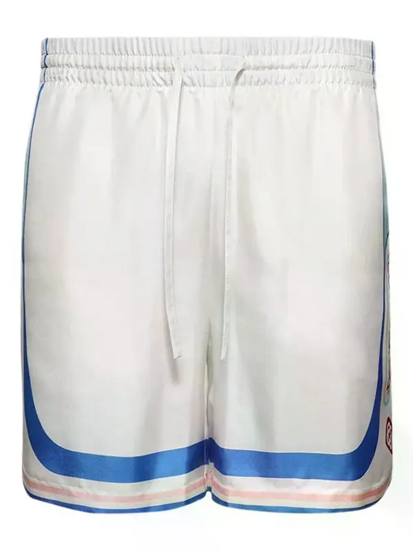 Casablanca Logo Print Shorts - White