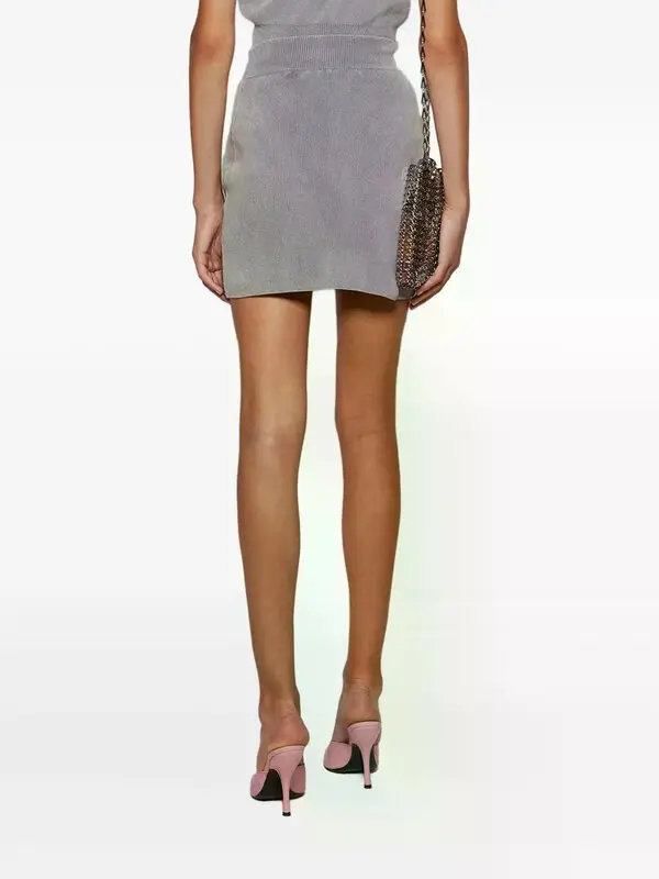 Alexander Wang Logo-appliqué Mini Skirt - Grey