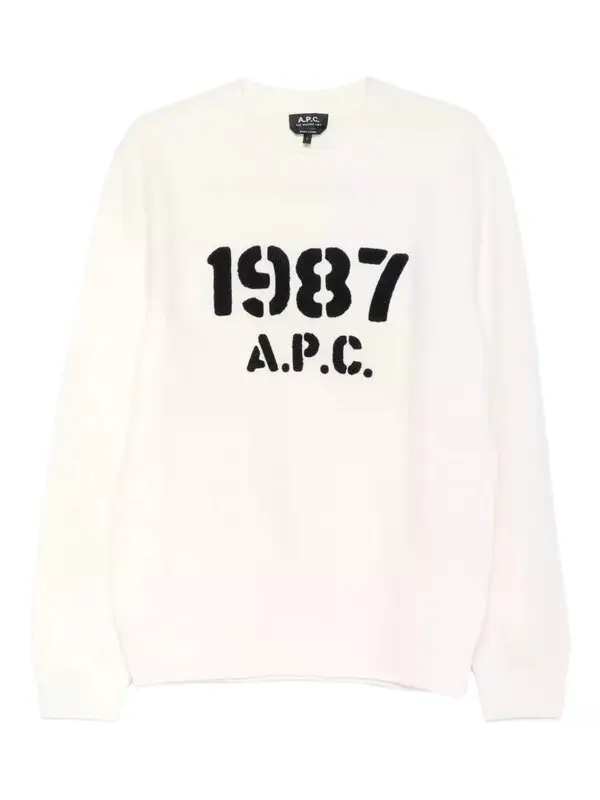 A.p.c. Long-sleeve Crew-neck Sweater - Neutrals