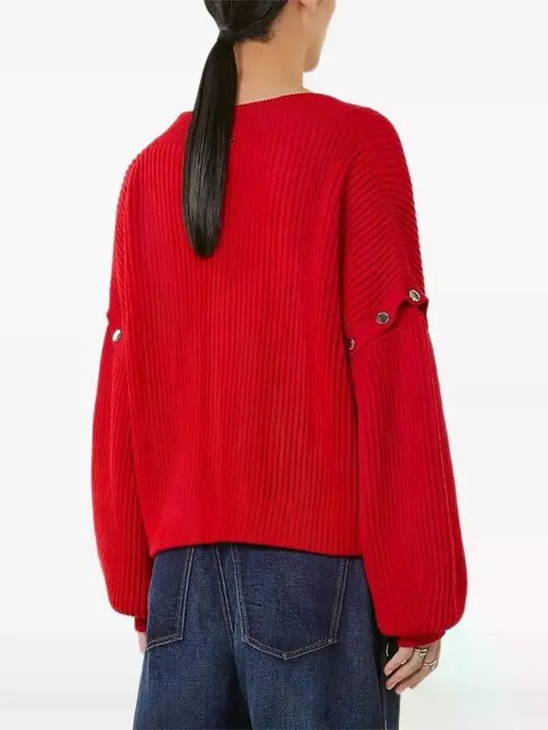 Sportmax V-neck Button-detail Sweater
