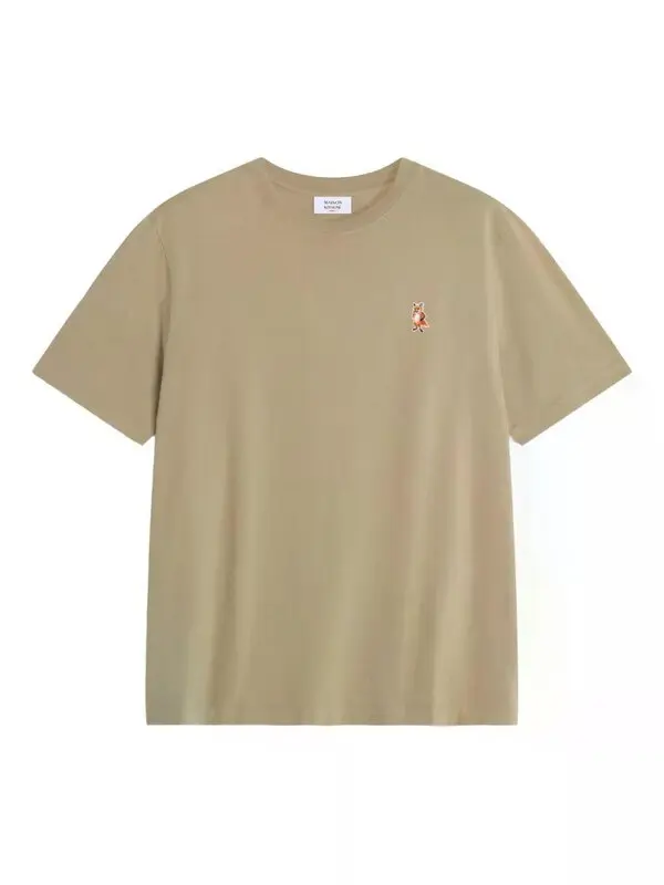 Maison Kitsuné Fox-embroidered Cotton T-shirt