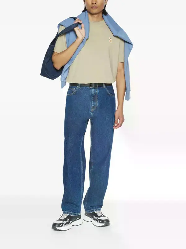 Maison Kitsuné Fox-embroidered Cotton T-shirt