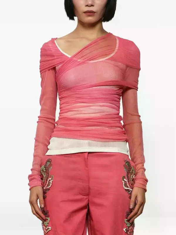 Christopher Esber Layered Tulle Top