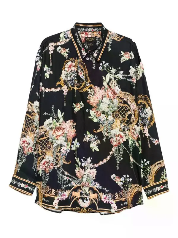 Camilla Baroque-print Buttoned Shirt