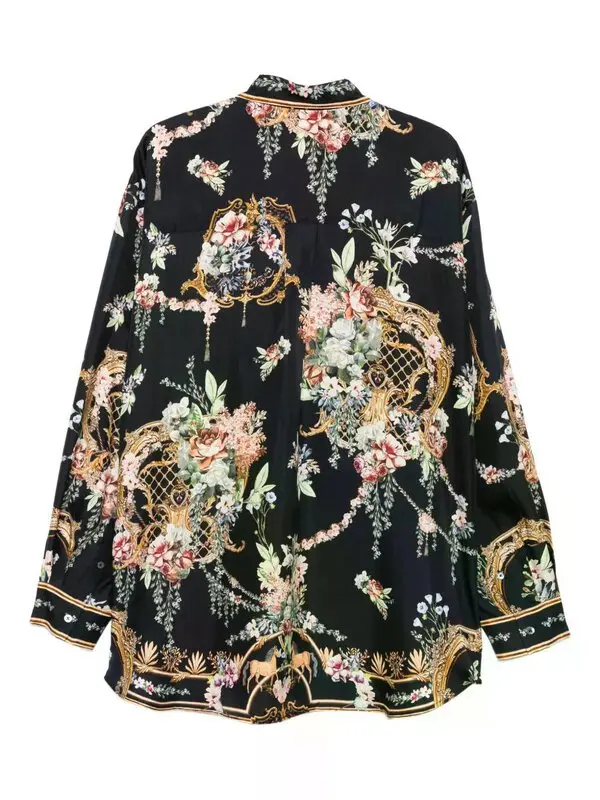 Camilla Baroque-print Buttoned Shirt