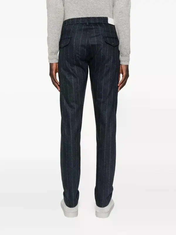 Eleventy Pinstripe Drawstring Trousers
