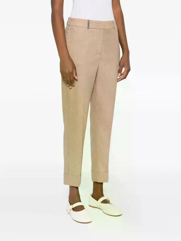 Peserico Cuffed Cropped Trousers