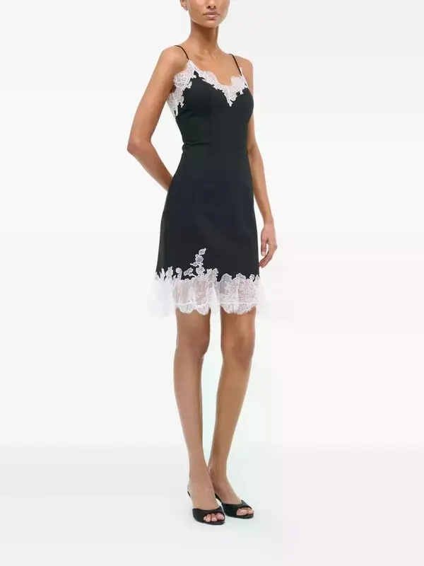 Staud Nadia Lace-trim Mini Dress