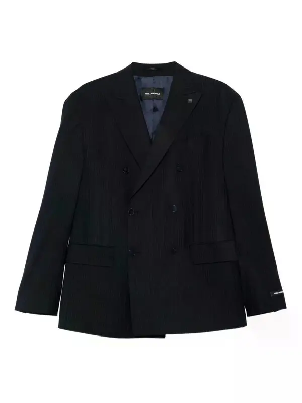 Karl Lagerfeld Classic Pinstripe Double-breasted Blazer