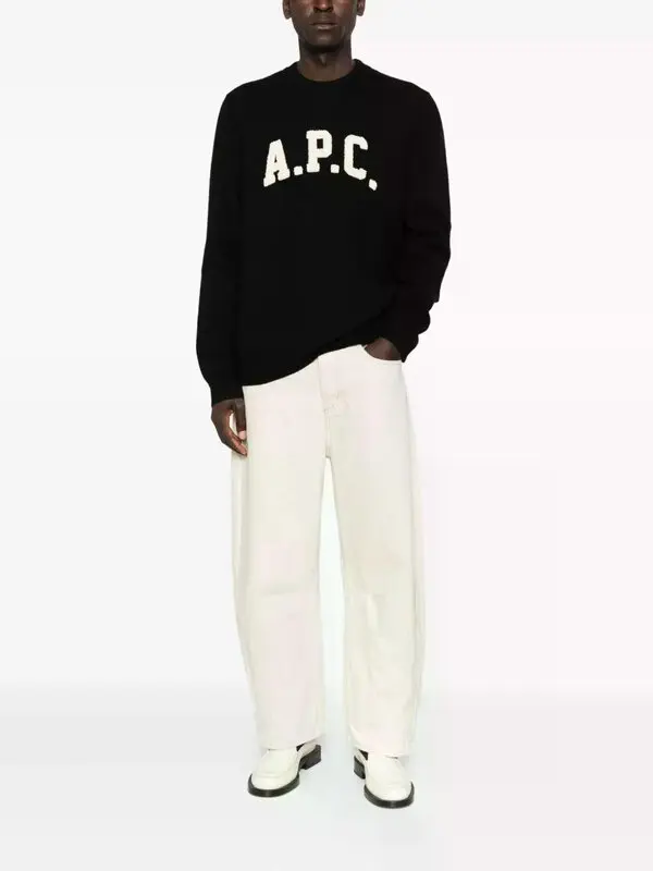 A.p.c. Logo-detail Crew-neck Sweater