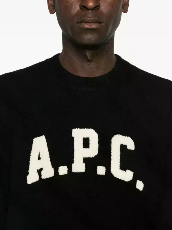 A.p.c. Logo-detail Crew-neck Sweater