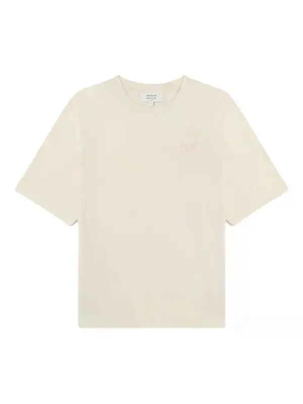 Maison Kitsuné Embroidered Cotton T-shirt