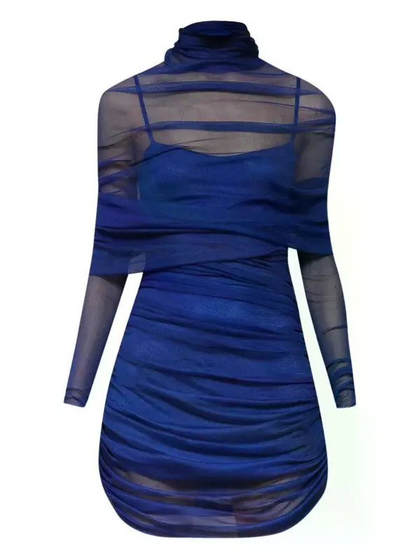 Christopher Esber Sheer Draped Mini Dress