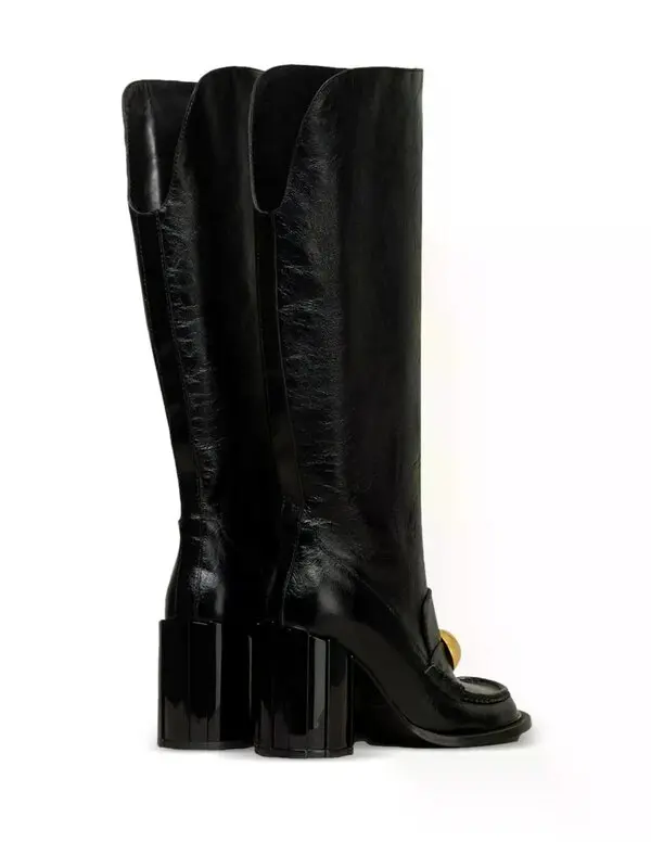 Ami 90mm Stud-embellished Leather Knee-high Boots
