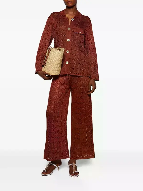 Calle Del Mar Grid-pattern Long-sleeve Shirt