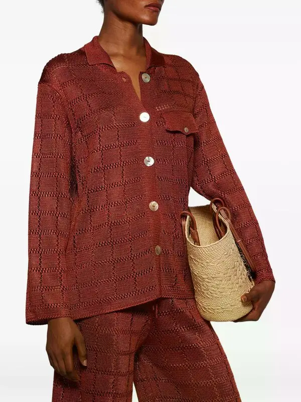 Calle Del Mar Grid-pattern Long-sleeve Shirt