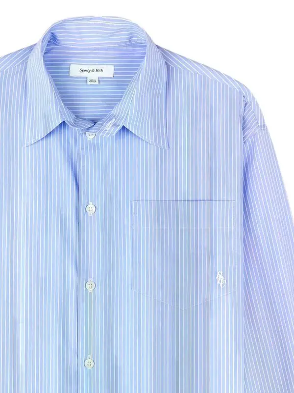 SPORTY & RICH Striped Long-sleeve Shirt