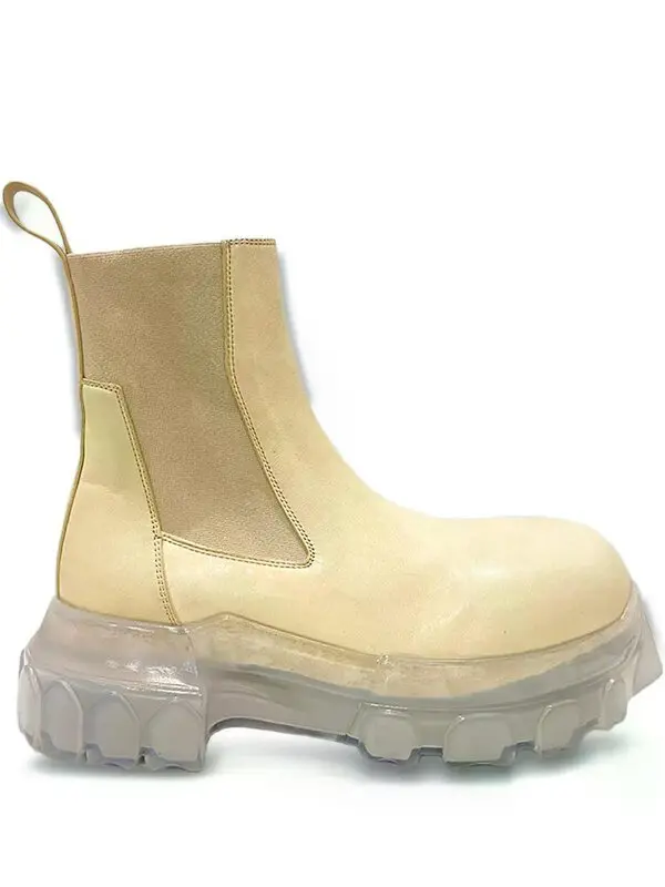 Rick Owens Beatle Bozo Tractor Chelsea Boots - Neutrals