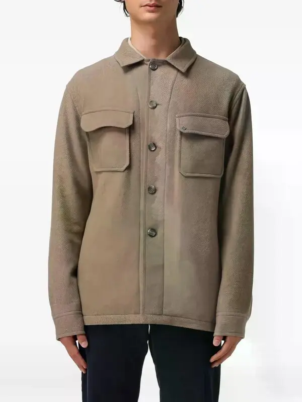 Tagliatore Buttoned Flap-pockets Shirt Jacket