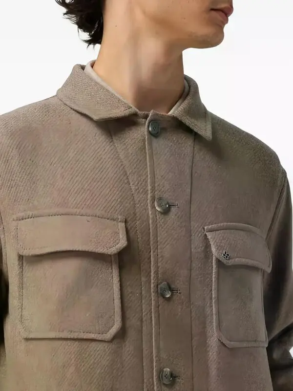 Tagliatore Buttoned Flap-pockets Shirt Jacket