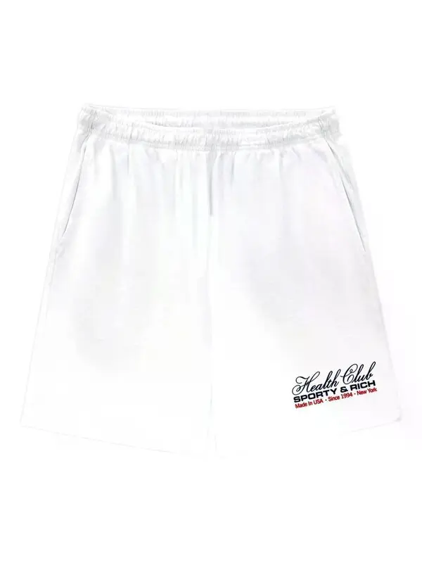 SPORTY & RICH Logo-print Shorts - White