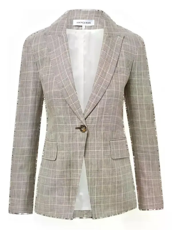 Veronica Beard Obie Dickey Plaid Blazer - Grey