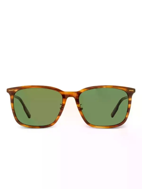 Zegna Rectangular Sunglasses - Brown