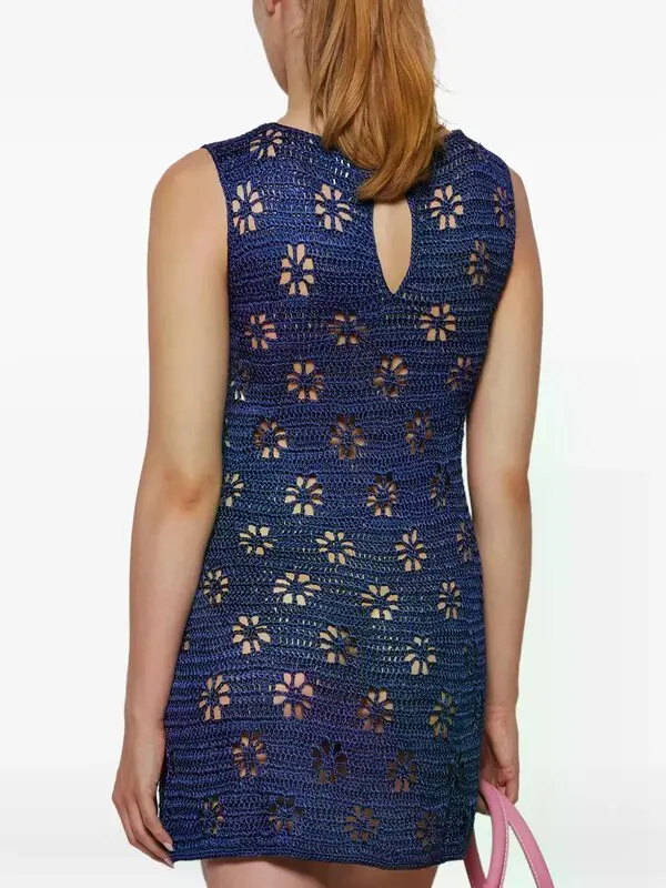 Calle Del Mar Floral-crochet Mini Dress