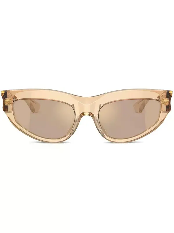 Burberry Logo-engraved Sunglasses - Brown
