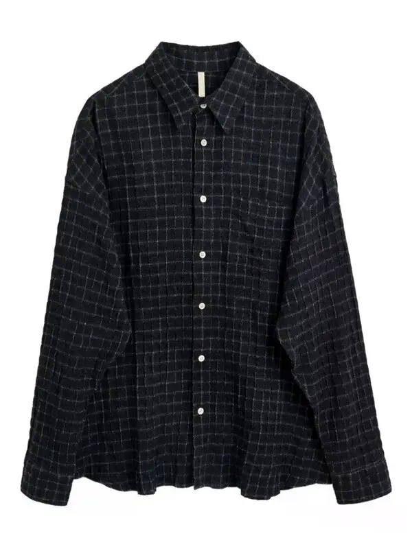 SUNFLOWER Long-sleeve Grid-pattern Shirt
