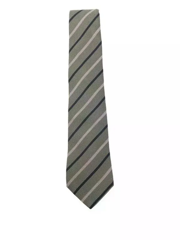 Paul Smith Striped Neck Tie - Green