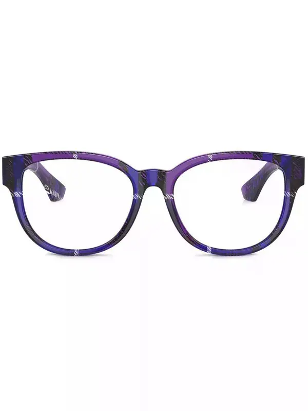 Burberry Check-pattern Eyeglasses - Purple
