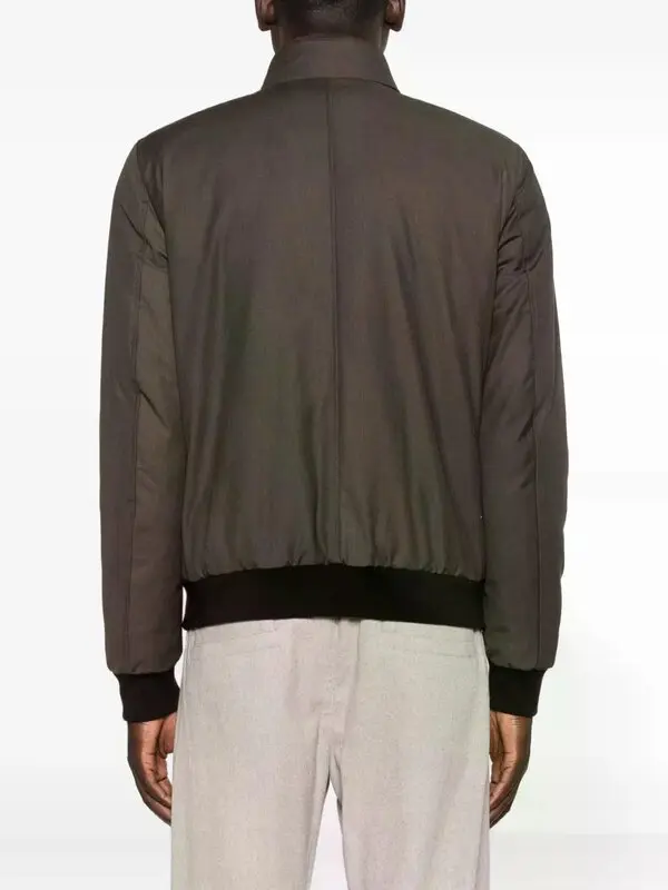 MOORER Button-fastening Ribbed-cuff Bomber Jacket
