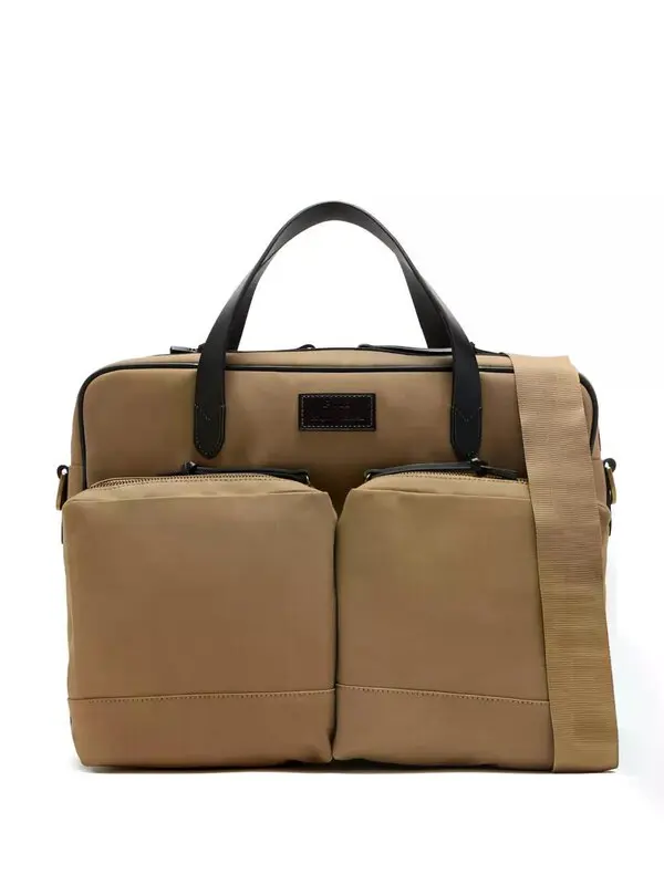 Polo Ralph Lauren Leather-trimmed Laptop Bag - Brown