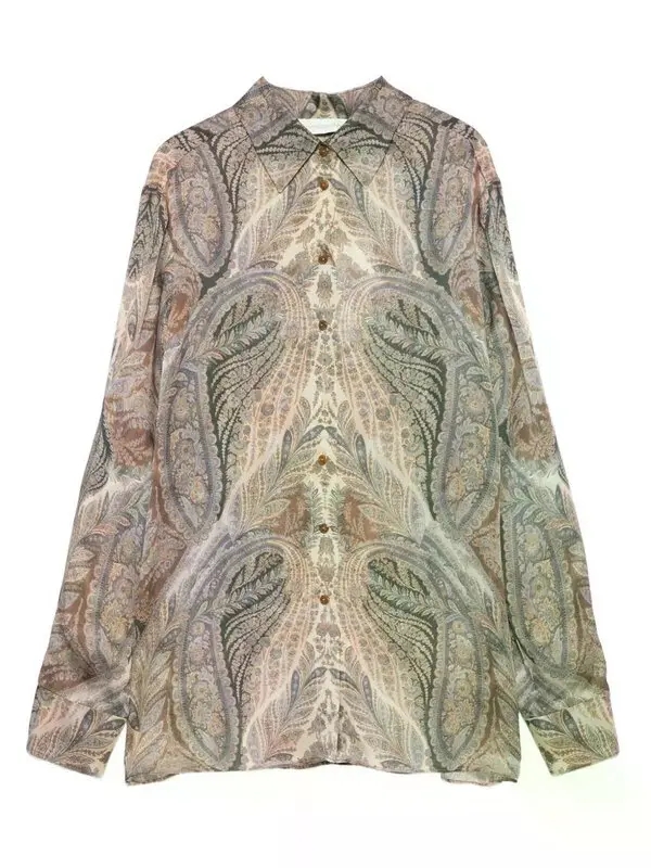 Zimmermann Paisley-print Button-front Shirt