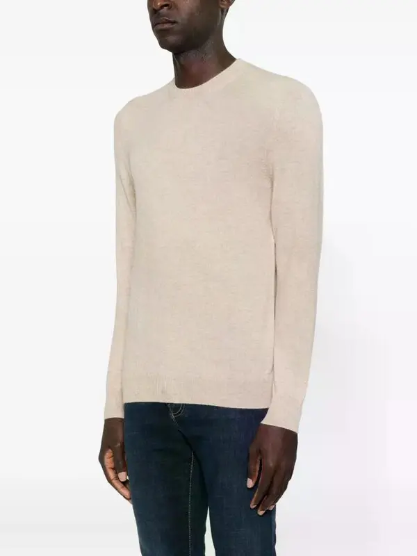 Fedeli Cashmere Round Neck Sweater - Neutrals