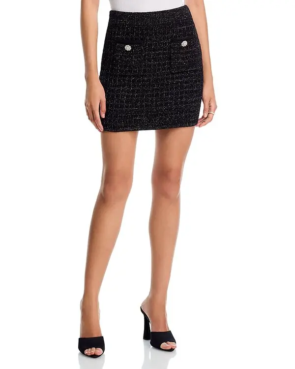 Aqua Button Detailed Sweater Skirt
