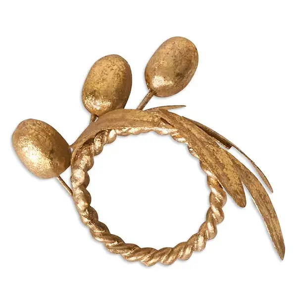 JULISKA Forest Walk Leaf Napkin Rings, Assorted Set Of 4