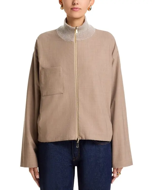 Fabiana Filippi Bi Stretch Wool Blend Reversible Jacket