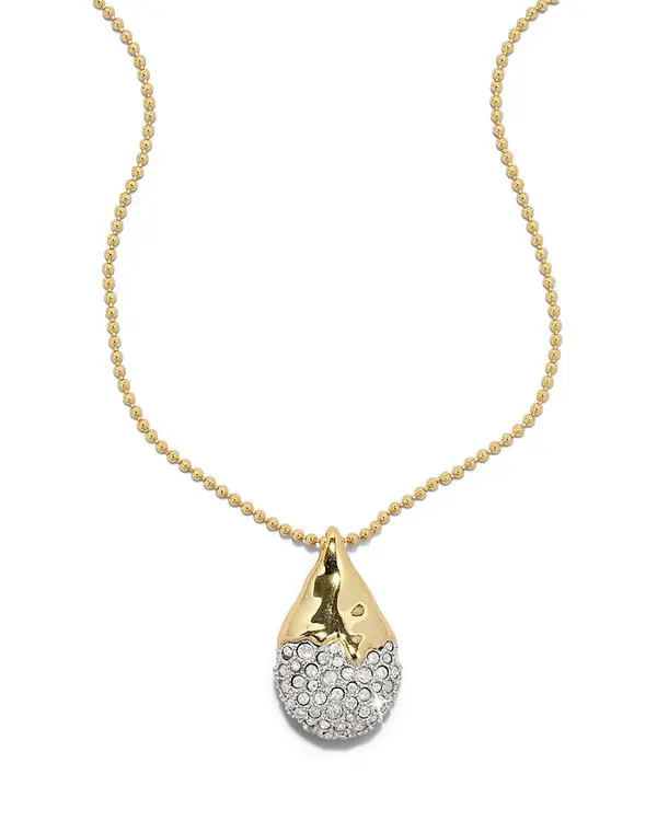 Alexis Bittar Solanales Pave Teardrop Pendant Necklace - Gold/crystals