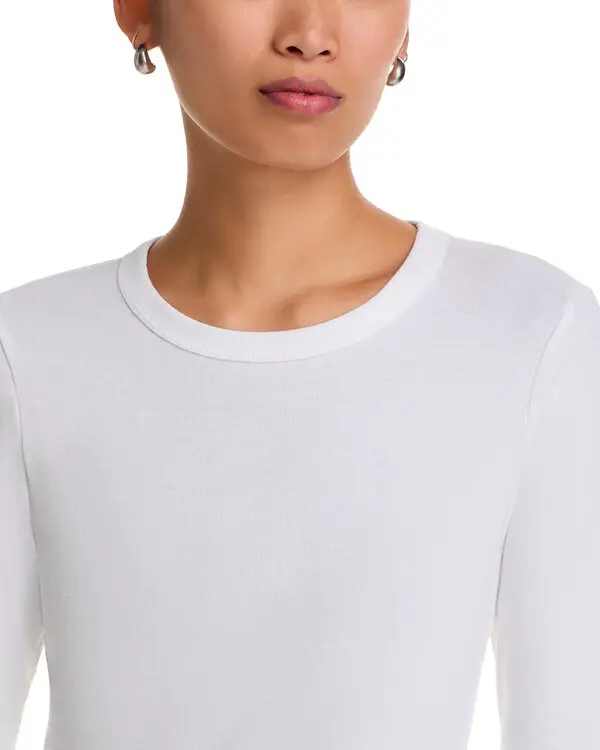 LESET Nando Slim Fit Long Sleeve Top - White