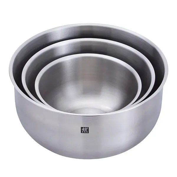 ZWILLING 3 Piece Stainless Steel Nesting Bowls Set - Silver